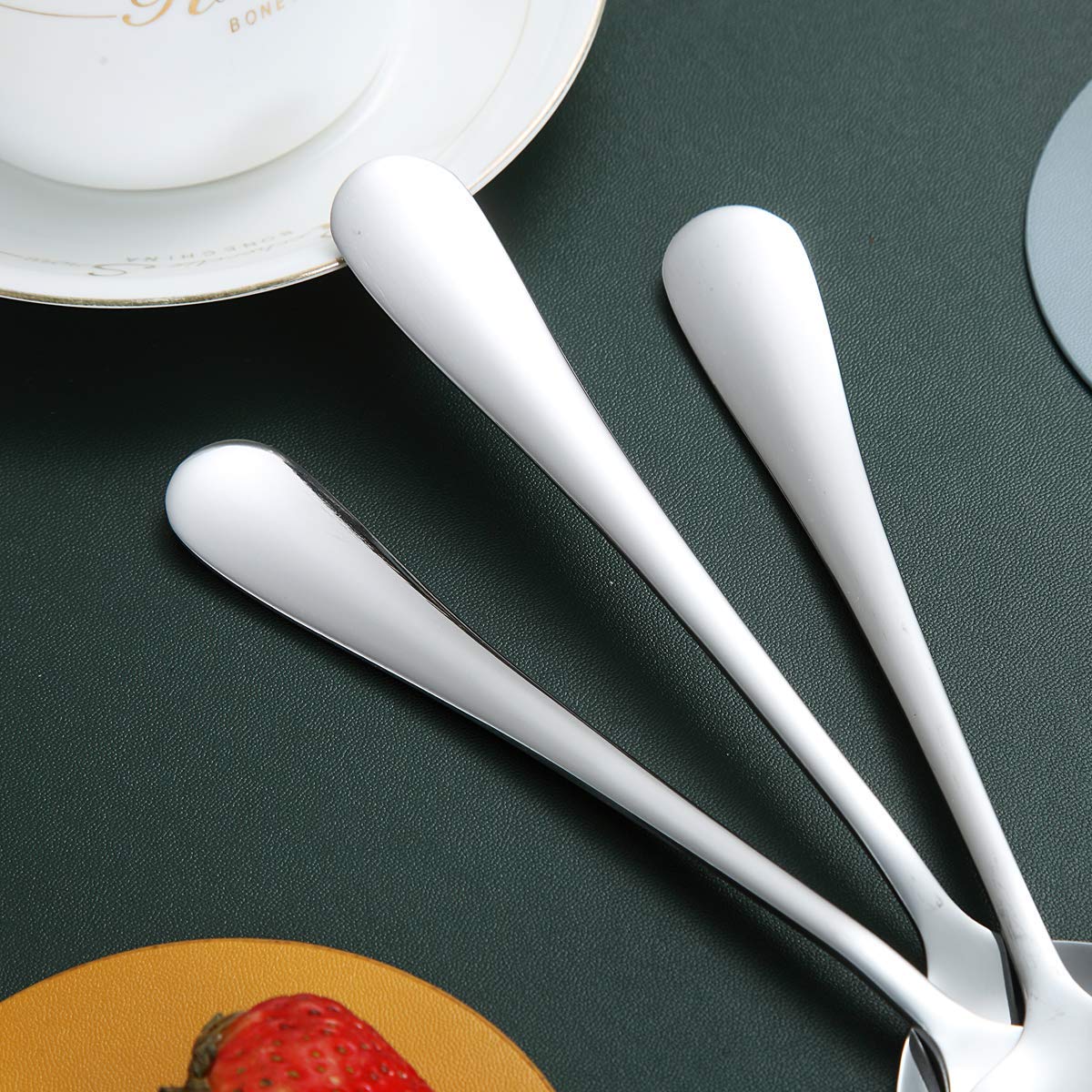 Serving Spoons 4 Pieces, Kyraton Serving Spoons, Include Slotted Serving Spoon Stainless Steel Serving Utensils, Serving Set Packing of 4