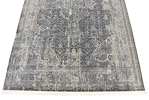 Unique Loom Baracoa Collection Area Rug - La Cabana (5' 5" x 8' Rectangle, Fume Gray/ Brown)
