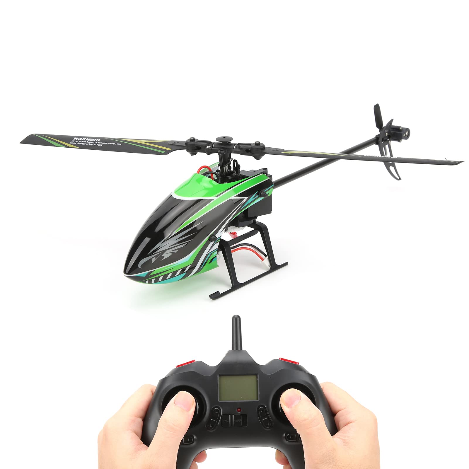 SPYMINNPOO F03 RC Helicopter, 2.4G 4CH 6?Aixs Gyro Flybarless One Key Take Off Height Hold Helicopter Outboardmotor Model Aircraft