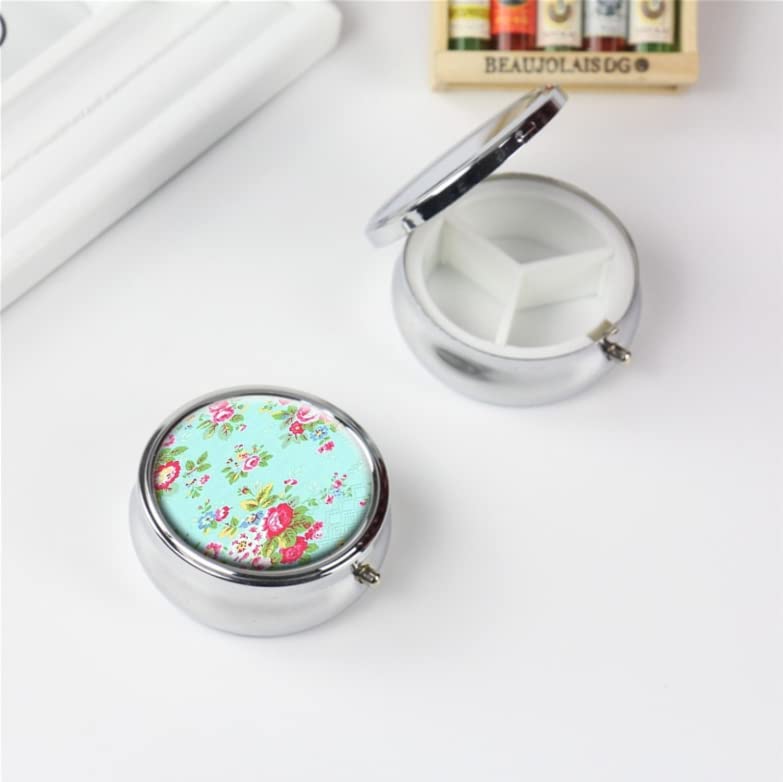 RickOrder Cath Kidston Trailing Custom Pocket or Purse Metal Pill Case Box Medicine Organizer Vitamin Case from