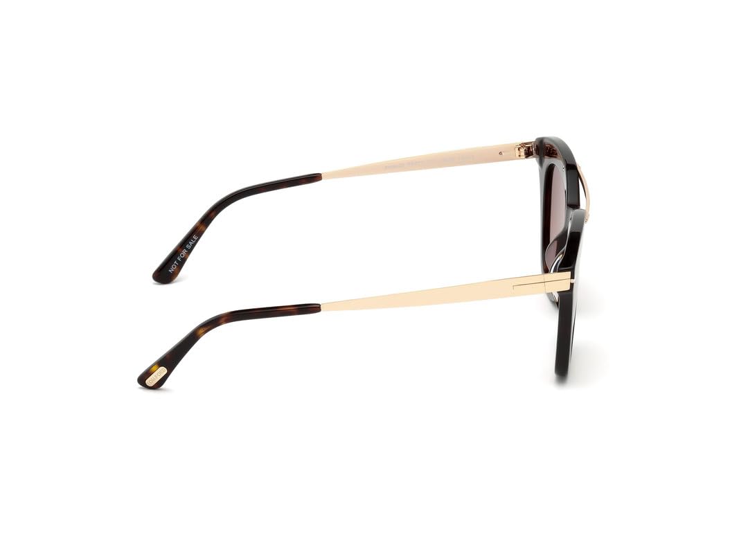Tom Ford Rectangular Sunglasses TF575 Anna-02 52G Dark Havana/Gold 49mm FT0575