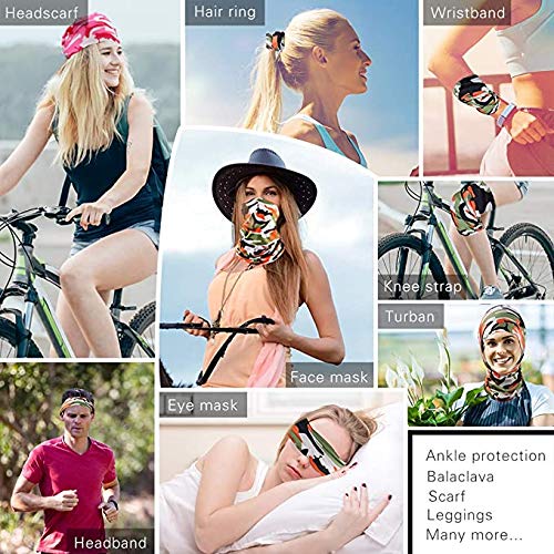 Sun Face Mask Neck Gaiter Windproof Scarf (Color 4(6 PCS))