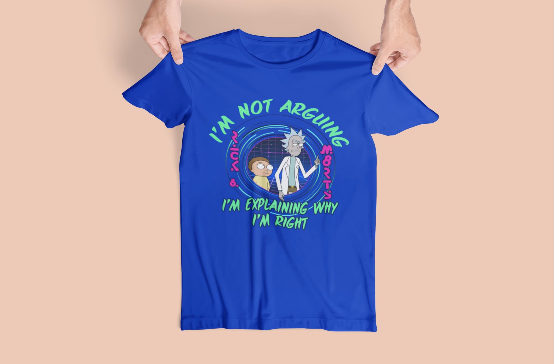 RICK AND MORTY I’m Not Arguing I’m Explaining Why I’m Right Men's and Women's Short Sleeve T-Shirt (Black, Large)
