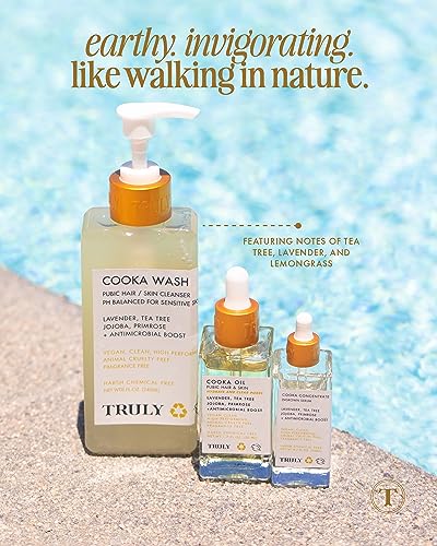 Truly Beauty Cooka Concentrate Ingrown Serum - Ingrown Hair Treatment for Bikini Area - Smoothing and Soothing After Shave Formula - Heals Razor Burn, Nicks, and Ingrowns - 0.7 OZ