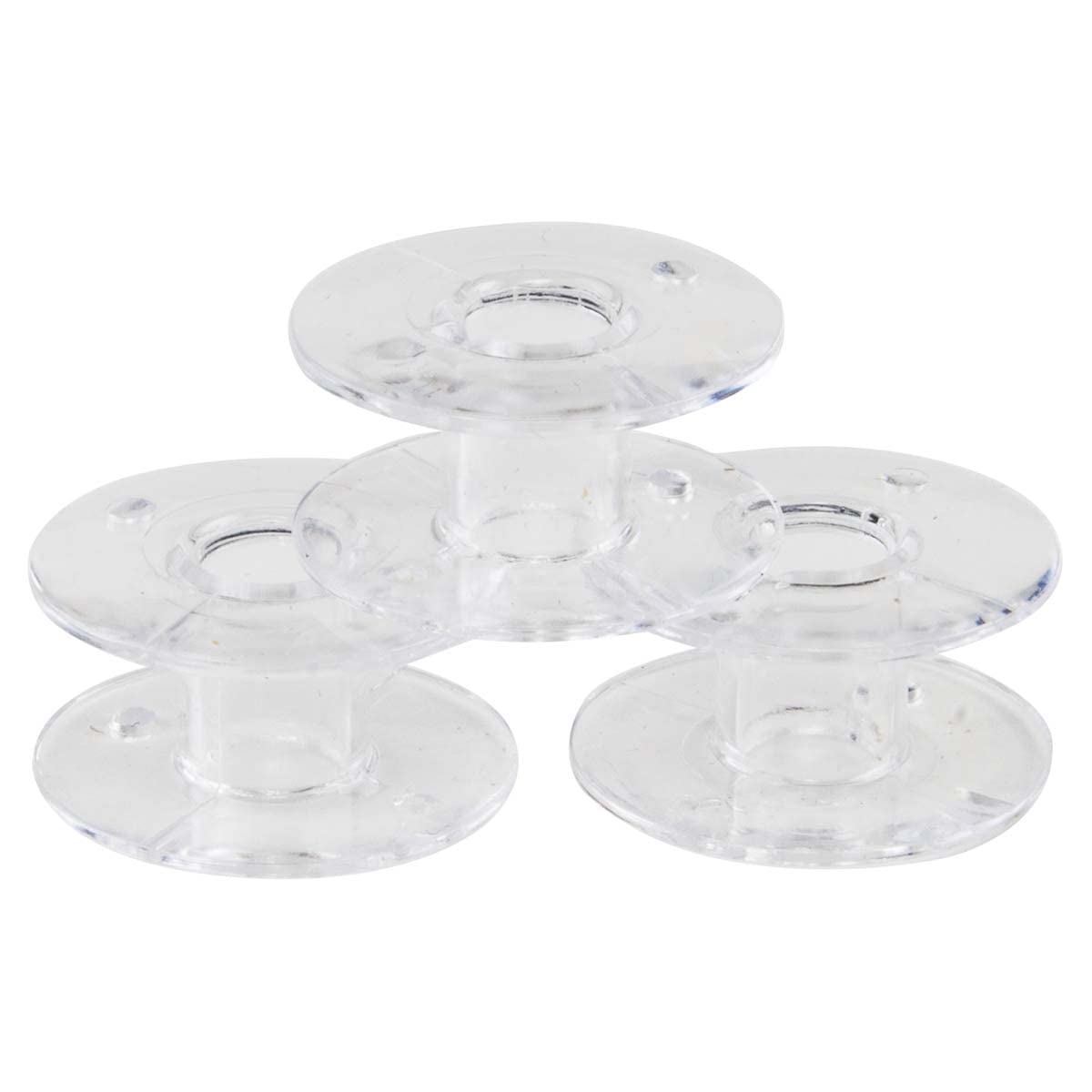 SINGER 06542 Class 15J Bobbins, Transparent, 3-Count,