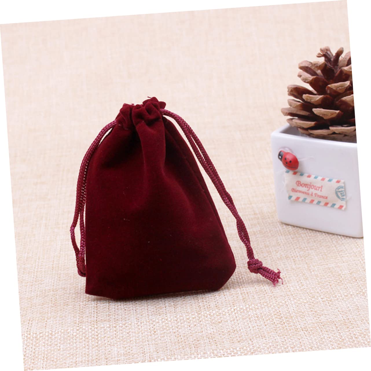 SECFOU 10pcs cookie bags for gift giving drawstring pouches gift pouches holiday bags for gifts mini drawstring