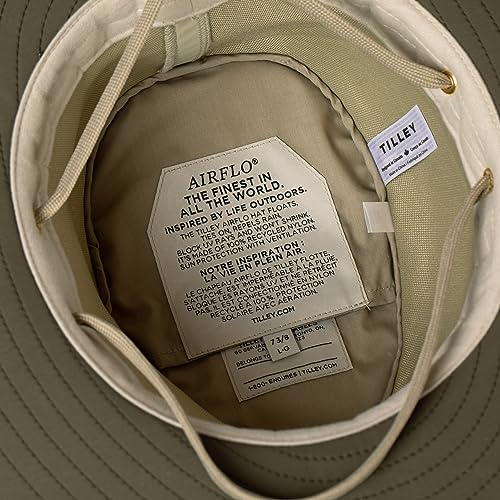 Tilley Mens Womens LTM8 Water Repellant Sun Protection Guaranteed for Life Airflo Mesh Hat Khaki