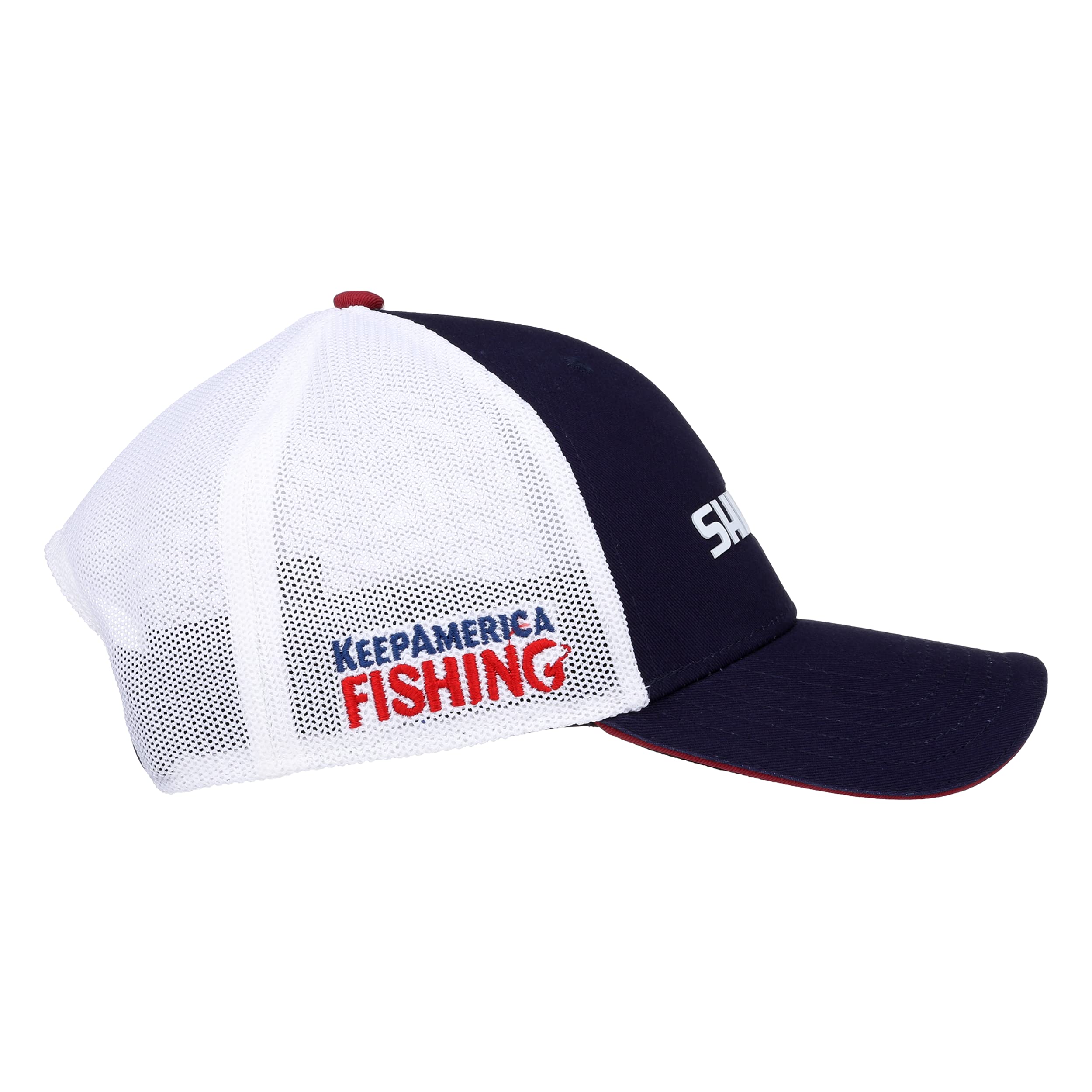 SHIMANO Fishing Keep America Fishing Cap - Navy, One Size Fits Most [AHATUSAKAFRWBBS]