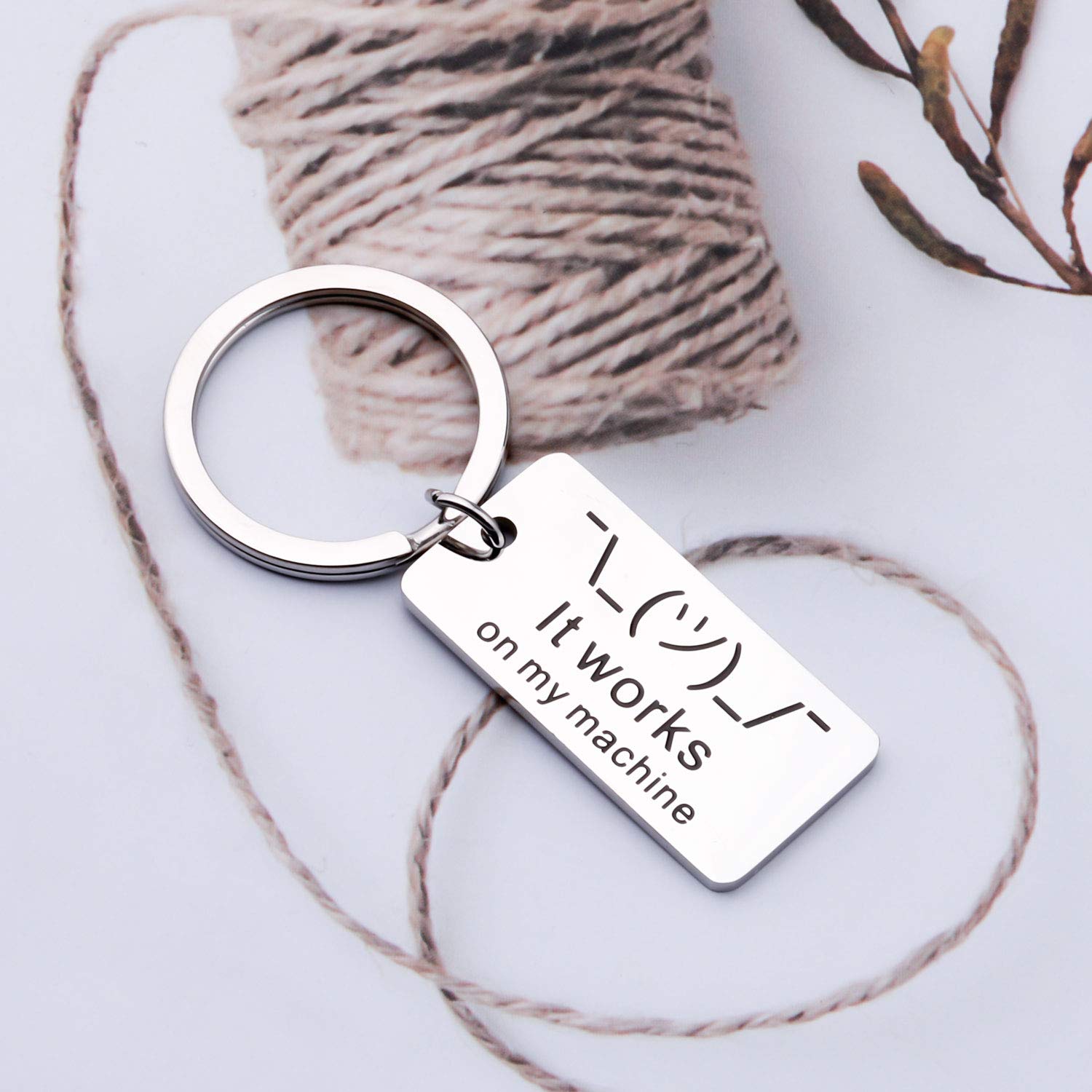 UJIMS Computer Programmer Gift Funny Computer Keychain It Works On My Machine Science Tech Developer Jewelry IT Gifts (Funny Computer Keychain)