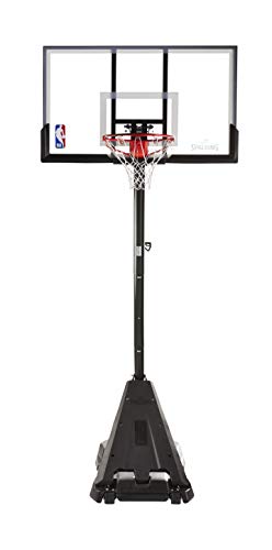 Spalding NBA Hercules Portable Basketball Hoop - 54" Acrylic Backboard, Black Base