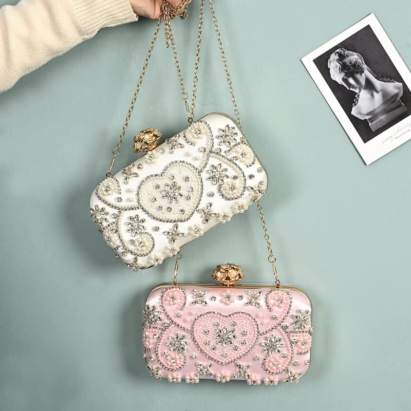 ZHUHW Fashion Clutch Bag Beaded Party Bridal Handbag Wedding Evening Purse