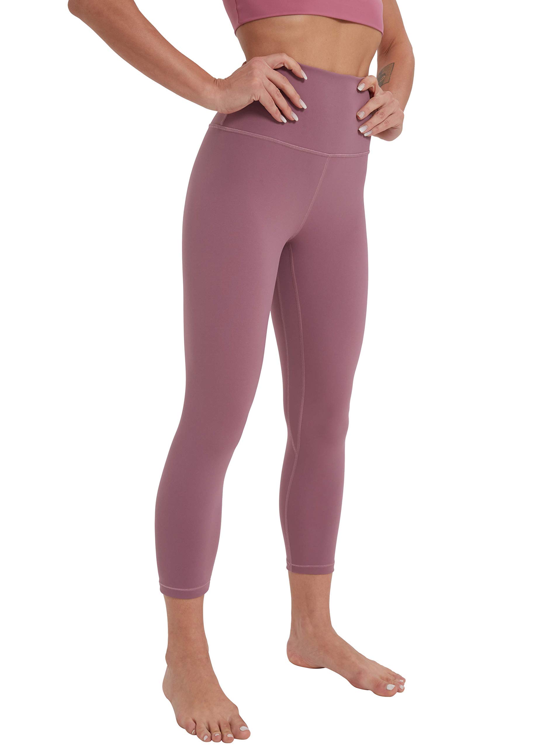 YUG Yoga Pants Workout Leggings for Women Naked Feeling 22" Inseam Bean Paste L