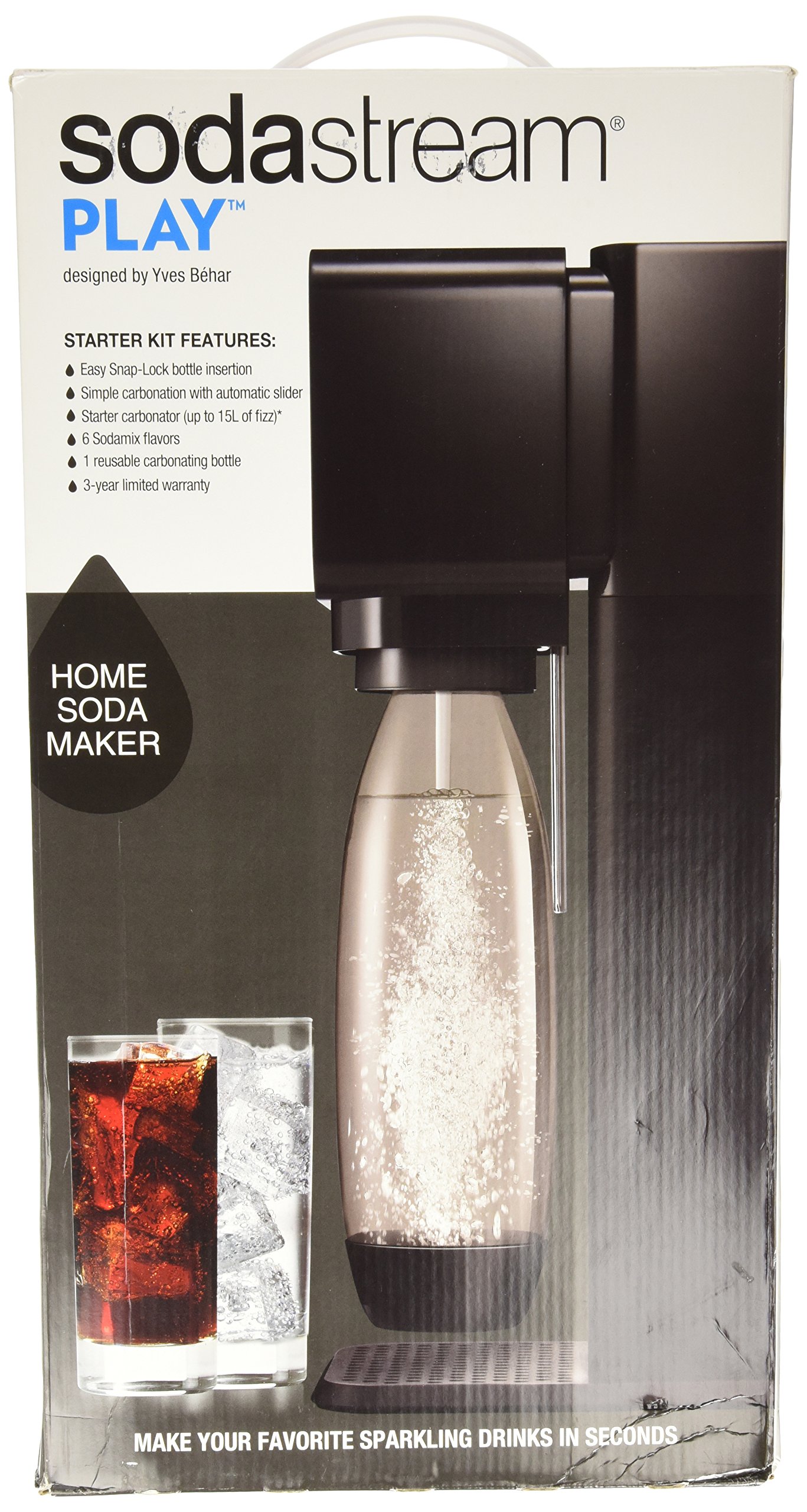 Sodastream PLAY Soda Maker Starter Kit (Black)