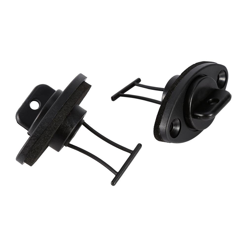 SolUptanisu 2 Pcs Universal Kayak Drain Plug Kit,Canoe Boat Course Thread Drain Plug Fishing Replacement Accessories with 4 Screws Black