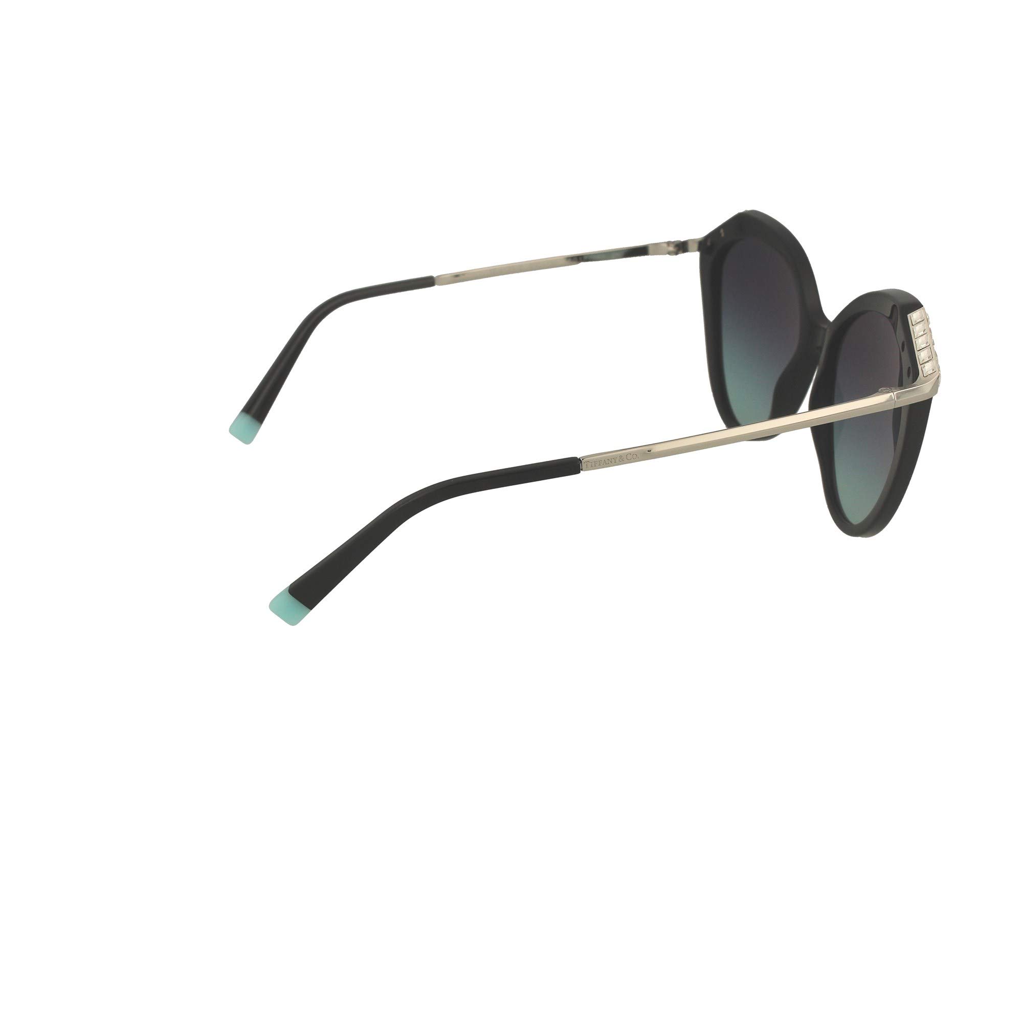 Tiffany & Co. Woman Sunglasses Black Frame, Tiffany Blue Gradient Lenses, 55MM