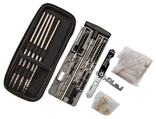 Smith & Wesson M&P Compact Rifle Cleaning Kit With Multiple Wire and Plastic Brushes for .22 and .30 Caliber Long Guns