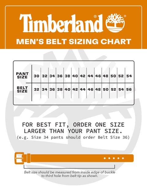 Timberland mens Classic Leather Jean Belt 1.4 Inches Wide, Brown, 36