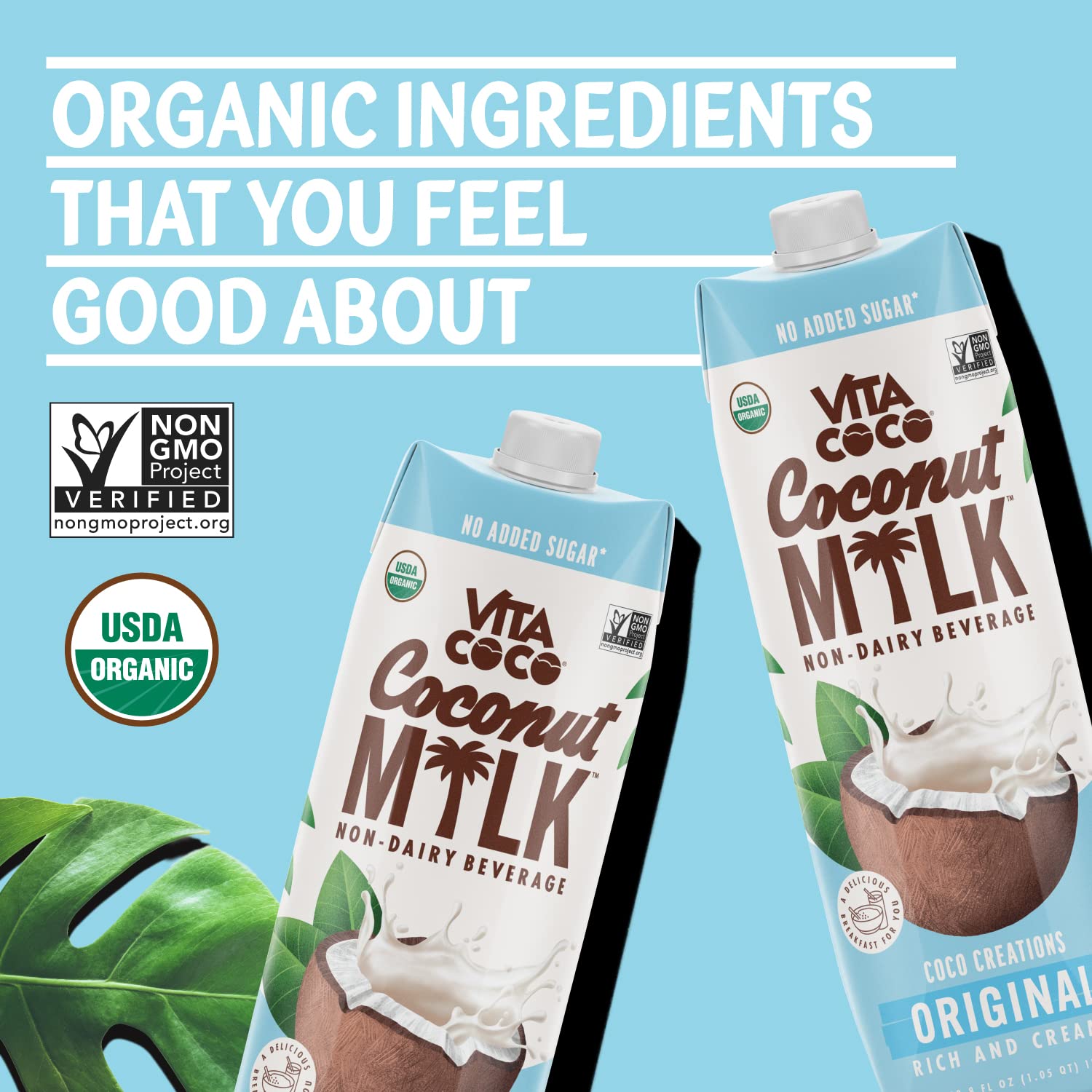Vita Coco Coconut Milk, Dairy-Free, Gluten-Free - 33.8 Fl Oz, Pack of 6