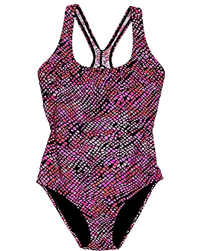 Speedo Womens Ultraback Racerback Athletic Training One Piece Swimsuit, 10 - Pink