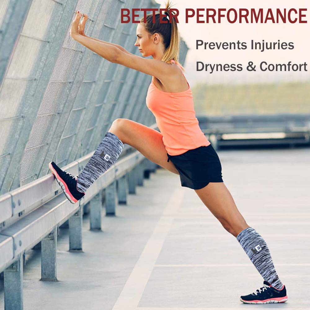SunFeeling 6 Pairs Compression Socks for Women & Men Circulation - Best Support for Nurses,Running,Athletic,Sports,Small-Medium