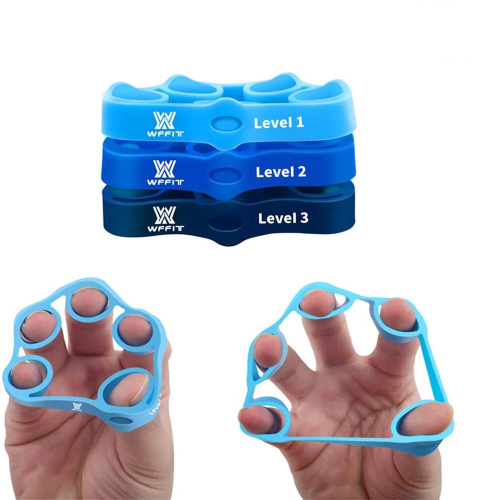 WFFIT Finger Exercise Finger Grip Finger Stretcher, Resistance Bands Hand Extensor Exerciser Elastic,Finger Grip Trainer for Relieve Joint Pain, Rehabilitation,Relaxation Grips Workout