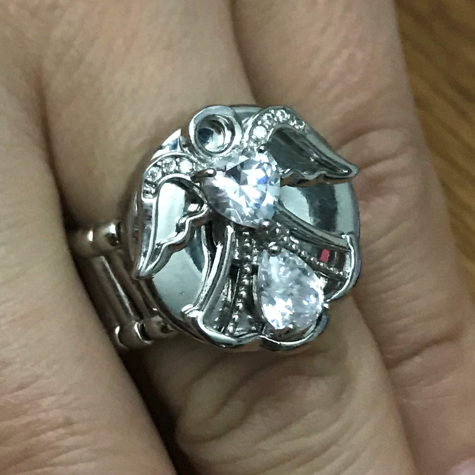 Snap Jewelry Stretch Ring Silver Plated fits 18-20mm Standard Size Ginger Style Charms My Prime Gifts