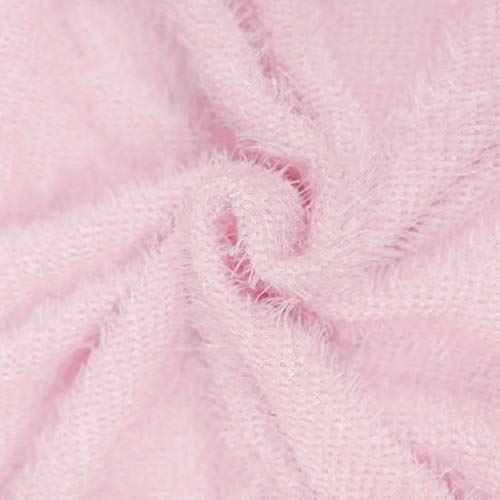 Women Plush Outerwear Dress Solid Color Round Neck Long Sleeve Shift Loose Sweatshirt Dress