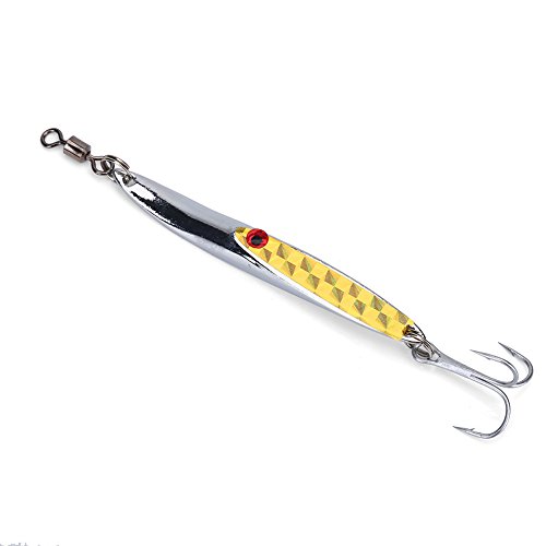 Yuuloo Multifunction Convenient 2set Fish Hook Reusable Incisive Lure Bait Barbed Hooks Kit Accessories Fishing Tools Easy to Clean(Yellow)