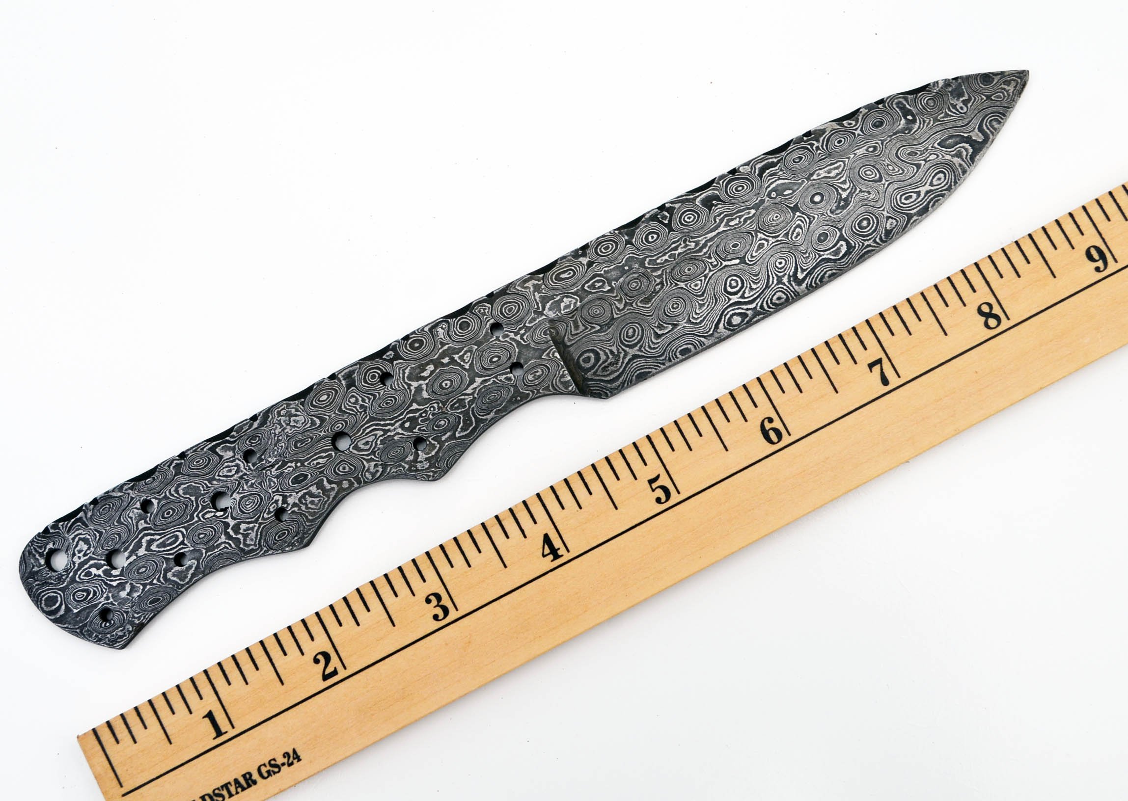 Whole Earth Supply Damascus Knife Blank Blade Drop Point Hunting Skinning Skinner Best Steel 1095HC High Carbon
