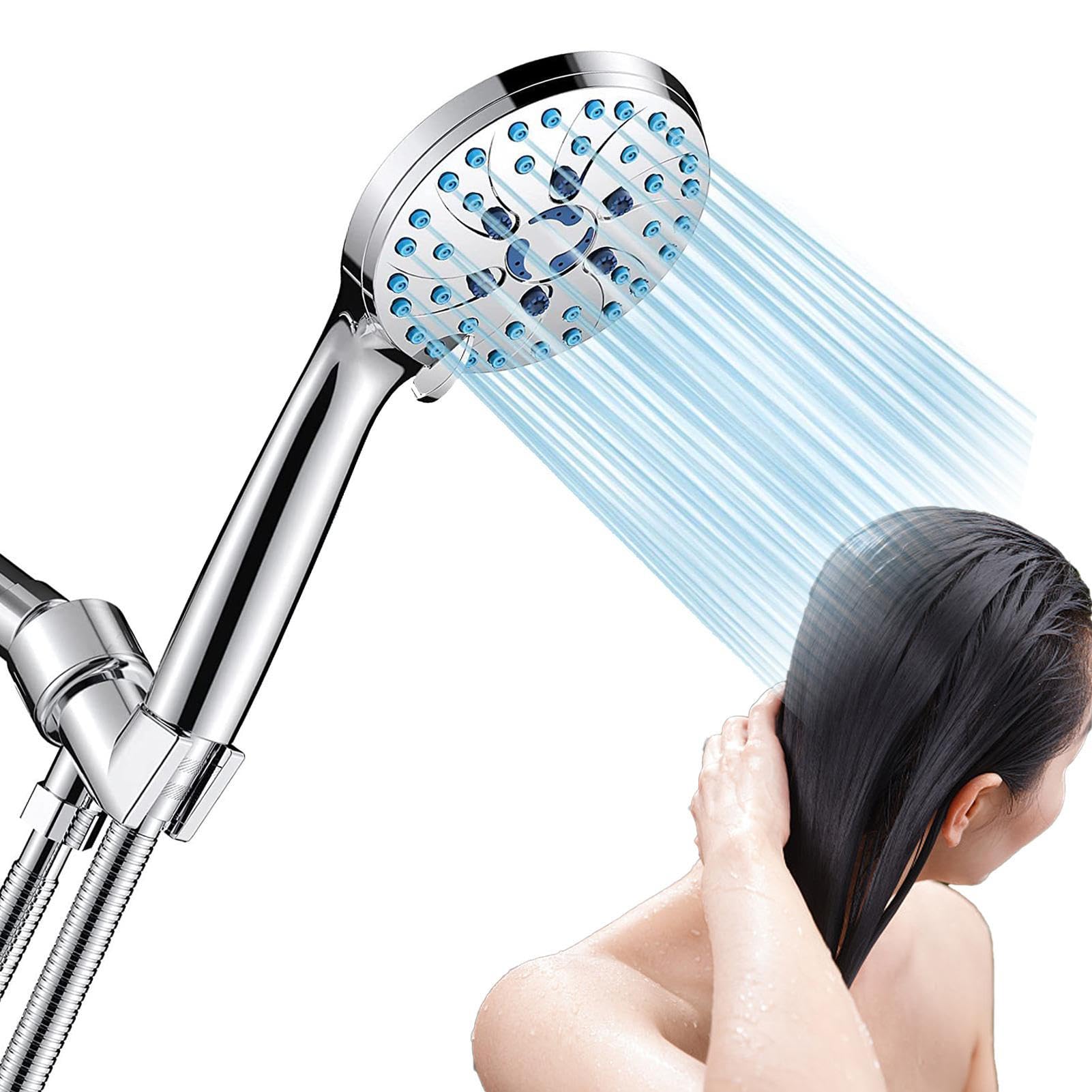 Shower Head, ABS Multifunctional Bathroom Showerheads, High Pressure Hand Held Showerhead, Stainless Steel Hose Showerhead Kit, Adjustable Replacement For Bathroom Shower
