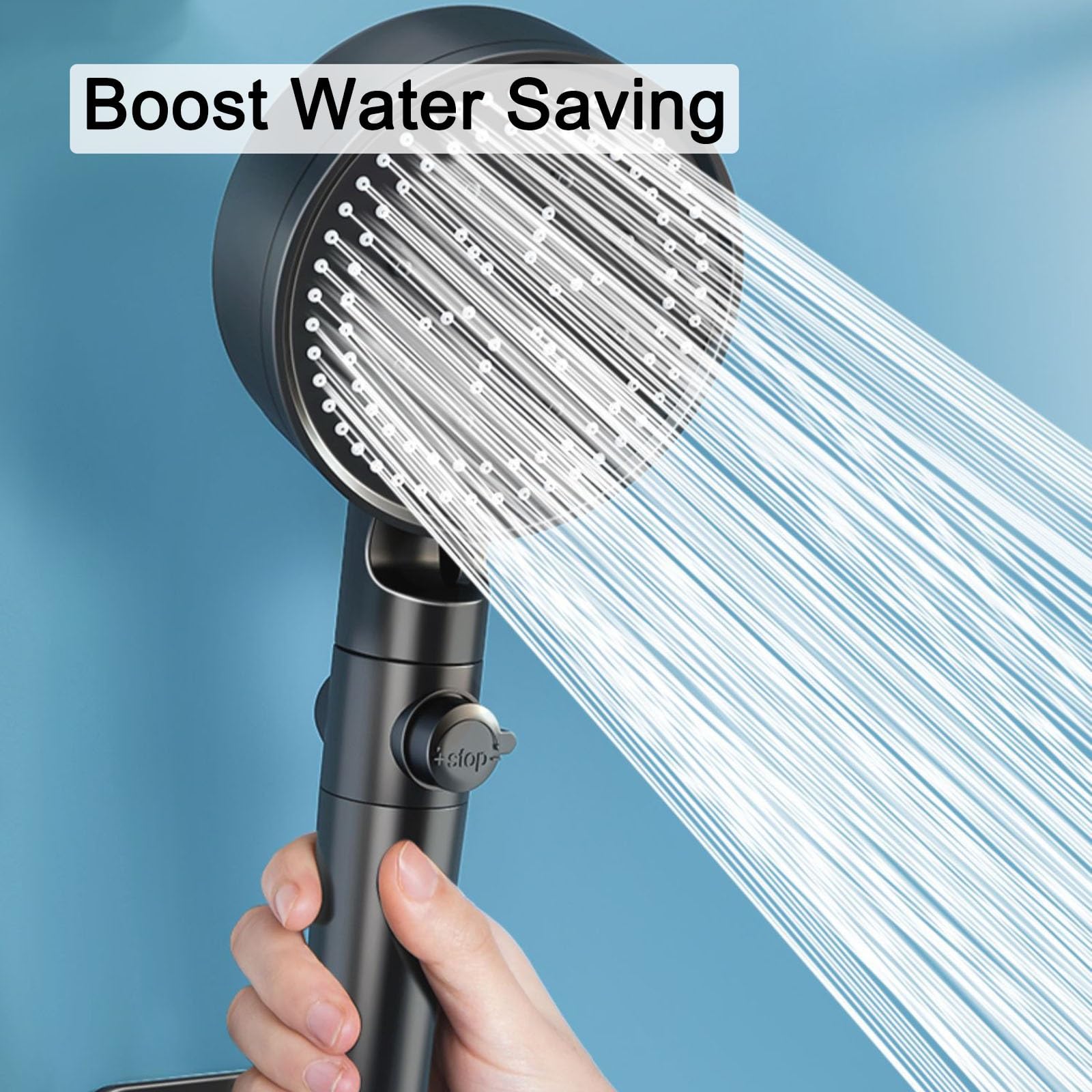 Shower Hesd,Hand Shower,Hand Held Shower Head With Long Hose,Rain Shower System Head Kit,Ideal for Home, Bathroom, Tub (Color : White)