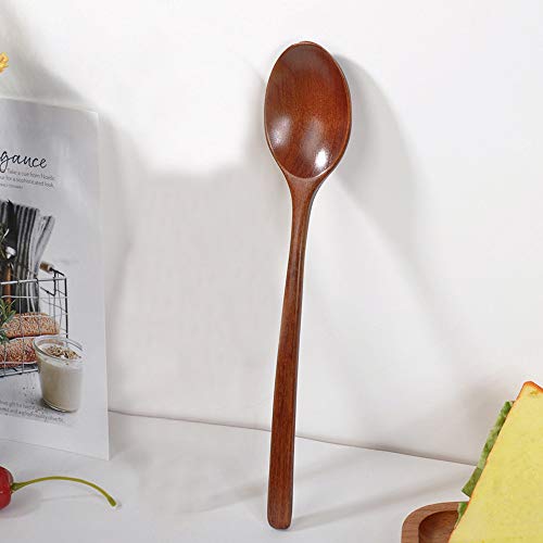 YUUAND Kitchen Utensil Soup-Teaspoon Tools Tableware Wooden Cooking Fork Spoon Kitchen,Dining Bar,Cooking Spoon & Spatula Tools Perfect for Non-Stick