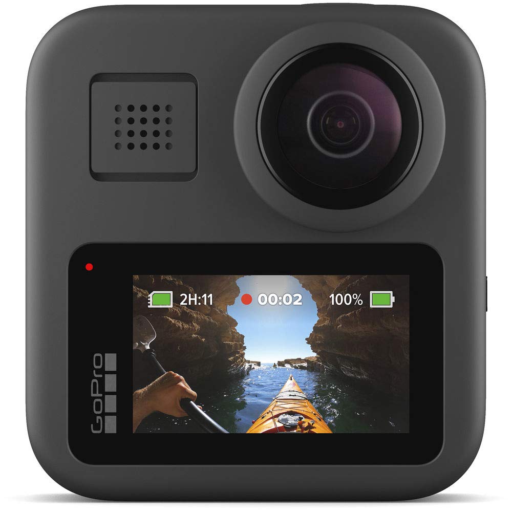 Ritz Gear GoPro MAX — Waterproof 360 + Traditional Camera with Touch Screen Spherical 5.6K30 HD Video 16.6MP 360 Photos 1080p Live Streaming Stabilization with Lexar 128GB Memory Card Reader