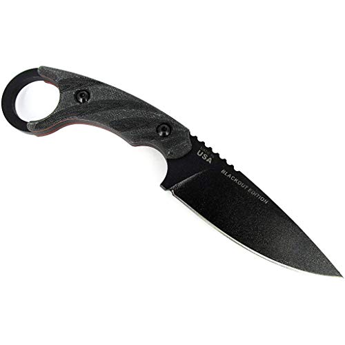 TOPS TPCUT40A-BRK Cut Combat Utility Tool Knife, Black