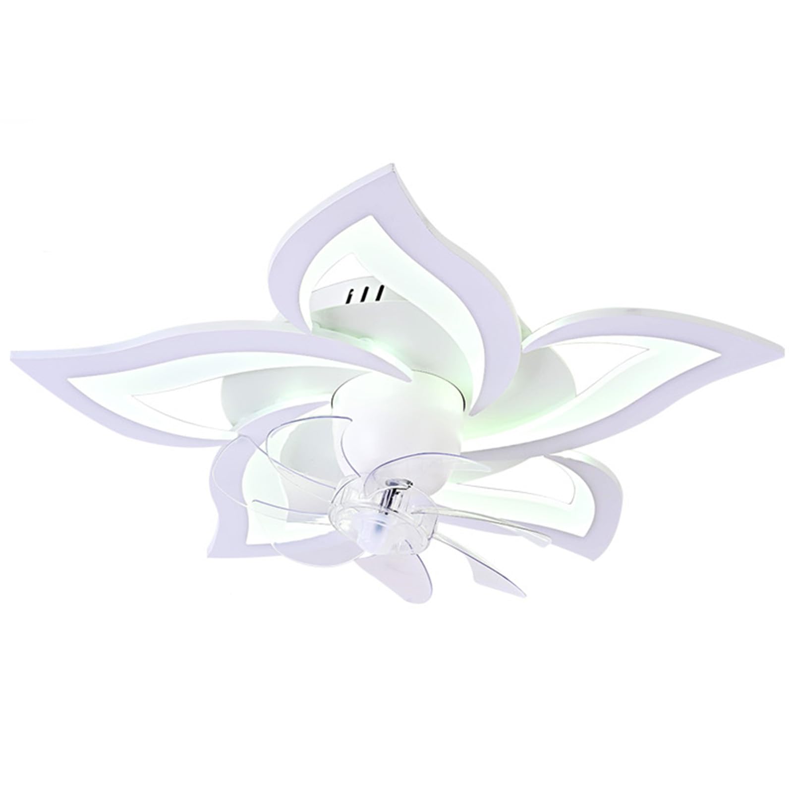 viniv 19'' Low Profile Ceiling Fan with Lights Remote Control, Modern Flush Mount Ceiling Fan, Dimmable LED 6 Speeds Timing Ceiling Fan for Bedroom Kitchen