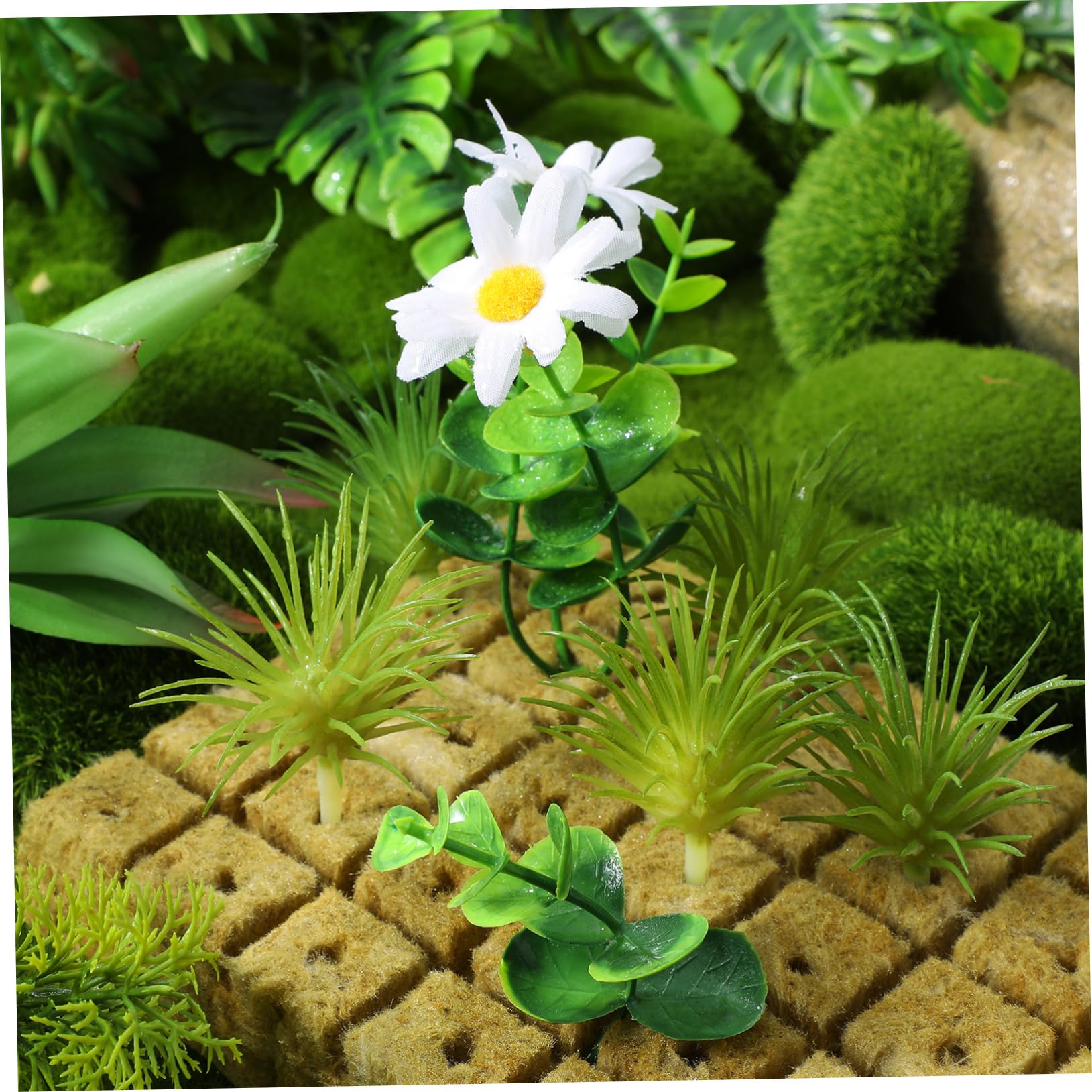 Yardwe 500 Pcs Gardenrock Woolasbestos Starter Plugs Starter Cubes Plant Propagation Plug Grow Flower Plugs Lawn Care Plant Fertilizer Plugs Plant Soil Blocks Compression