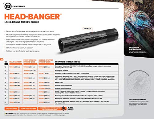 TRUGLO Gobble-Stopper Xtreme Gun Choke Tube Combo - Includes Universal-Fit Fiber Optic Sight, Winchester 12 Gauge
