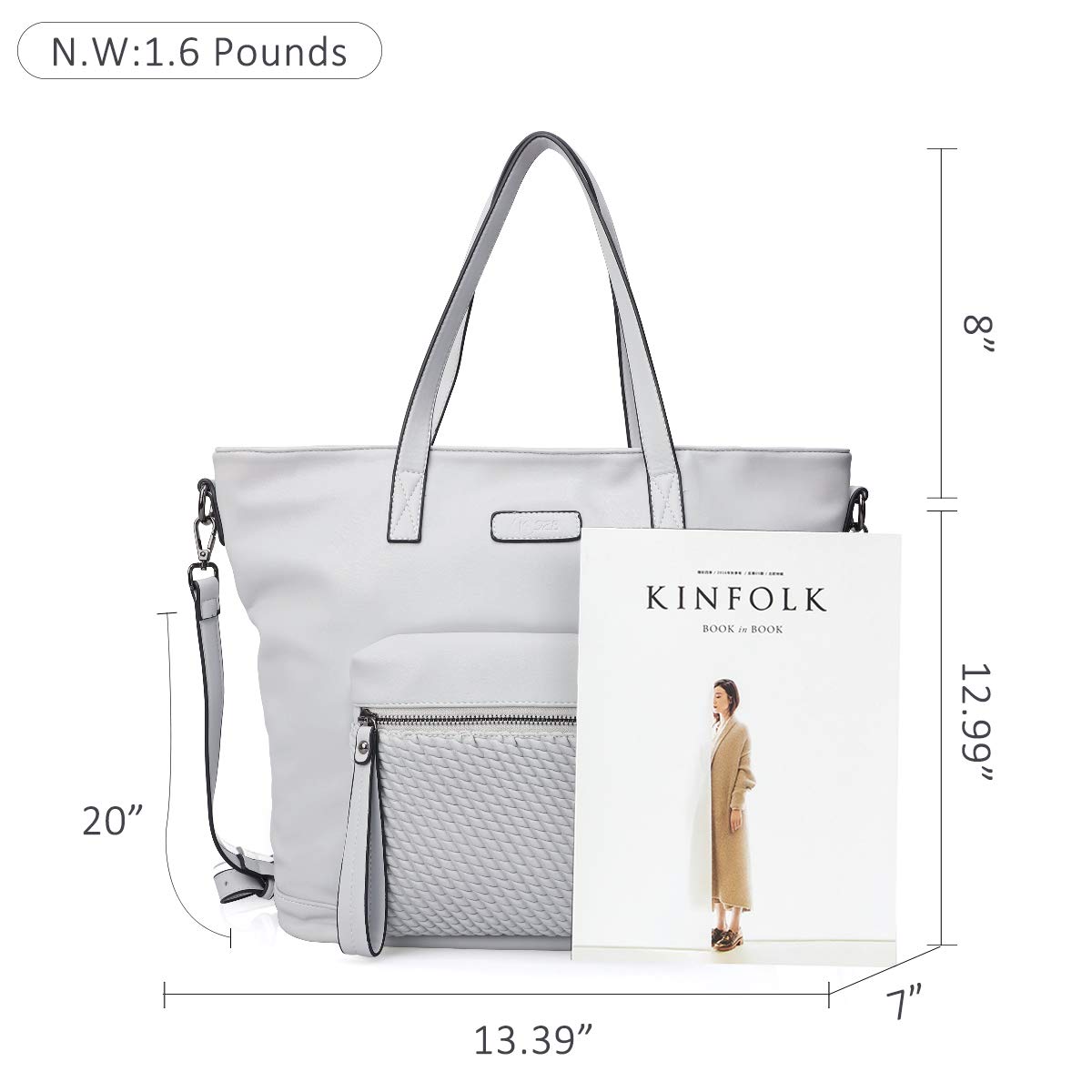 Womens Top Handle Purses and Handbags Shoulder Bag PU Leather Ladies Designer Satchel Messenger Tote Bag (KL9283-light grey)