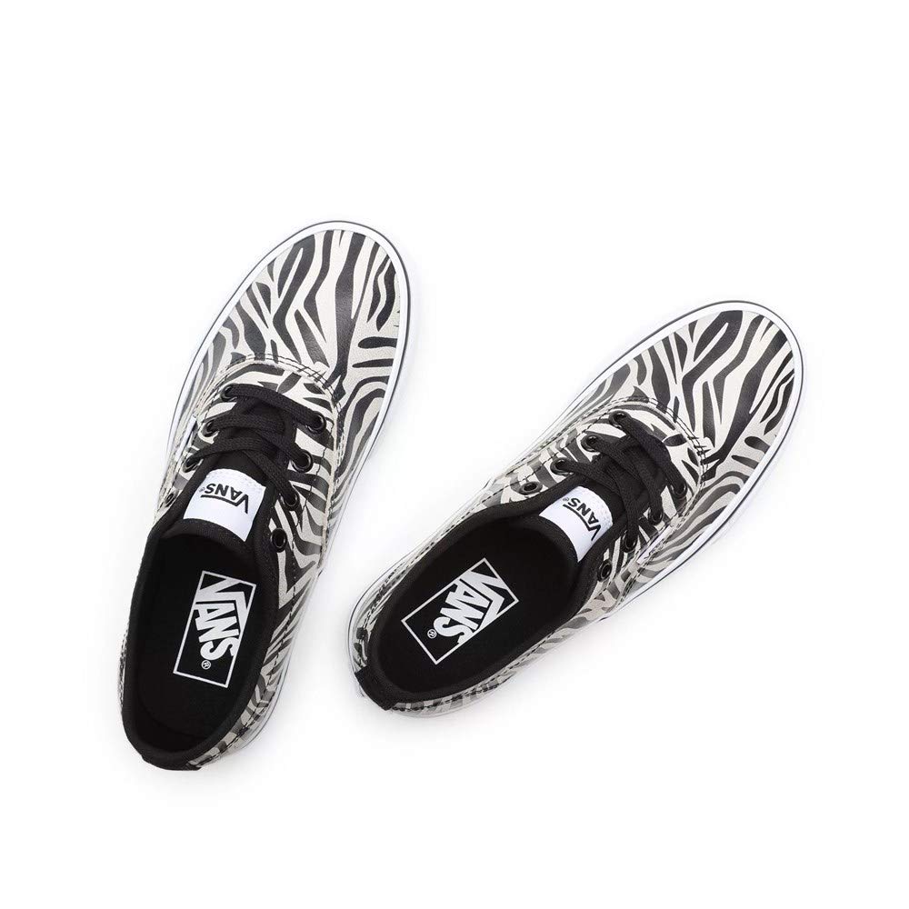 Vans Women's Doheny Decon Suede Sneaker, Metallic Zebra Black White, 8