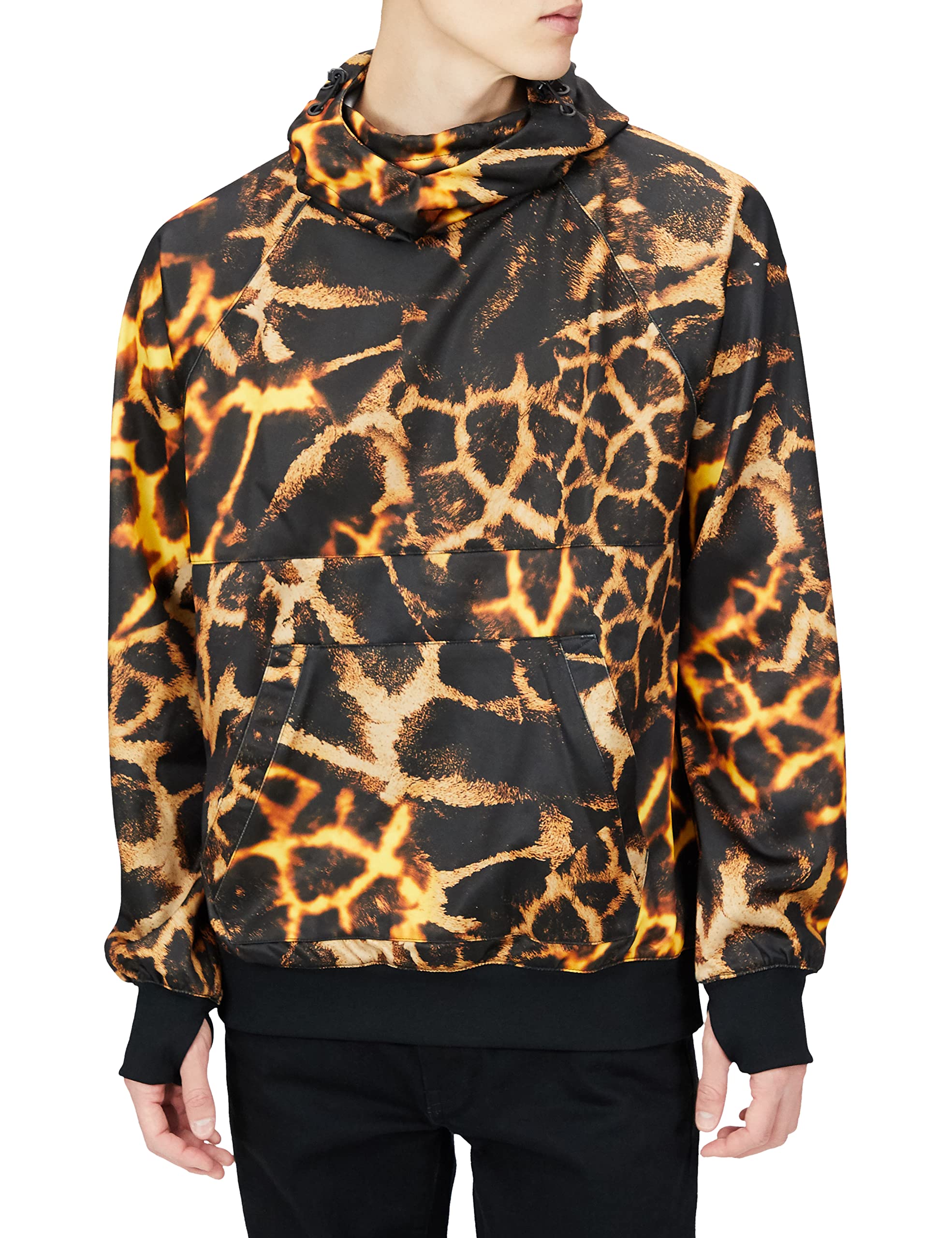 Volcom Men's Hydro Hooded Fleece Riding Hoodie, Resin Gold, Medium