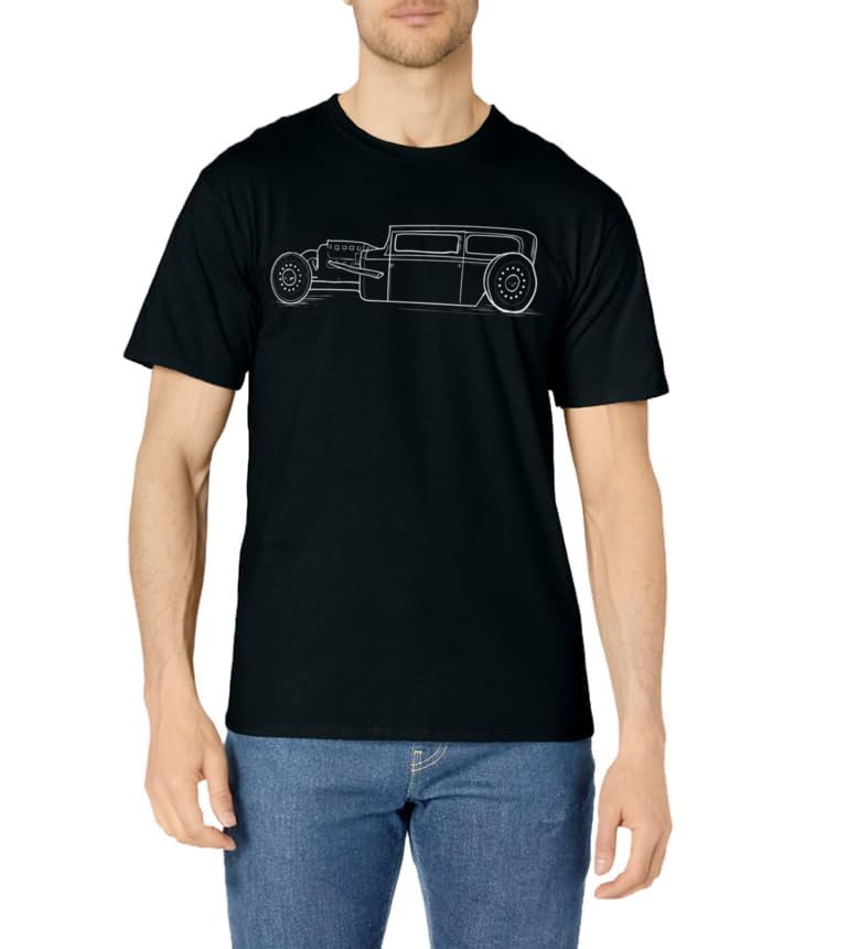 Vintage Hot Rod Rat Street Fink Steampunk Car Funny Men Gift T-Shirt