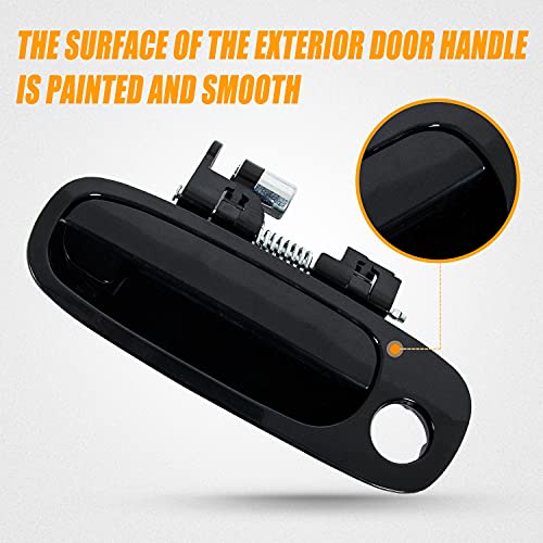 Wztepeng 8Pcs Door Handle Interior Exterior Door Handles Set Front Rear Driver & Passenger Side Compatible withToyota Corolla Chevy Prizm 1998 1999 2000 2001 2002