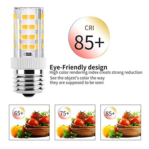 UNITEDLUX E17 LED Bulb for Microwave Oven Appliance 4W (40W Halogen Bulb Equivalent) Warm White 3000K Non-Dimmable Ceramic Body Microwave Oven Light Bulb (2Pack)