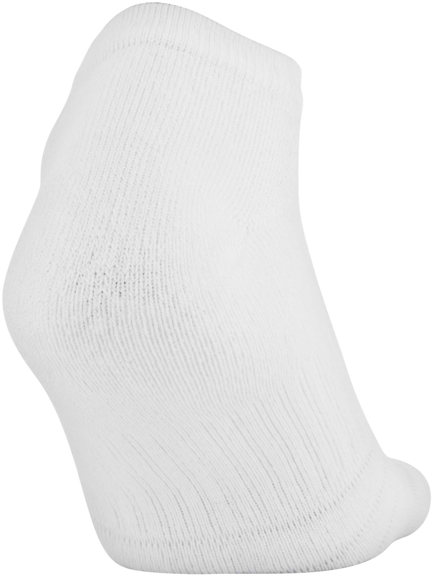Under Armour Adult Training Cotton No Show Socks, Multipairs , White (3-Pairs) , Large