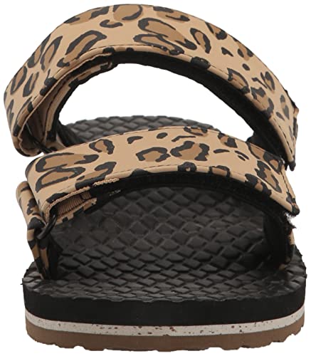 Volcom Women's ECO Recliner Slide Sandal, Leopard, 9