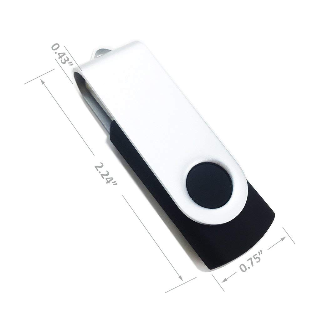 wellsenn 5 X 32 GB USB Flash Drive 32 gb Thumb Drive Memory Stick Swivel Keychain Design Mixcolor (32G5)