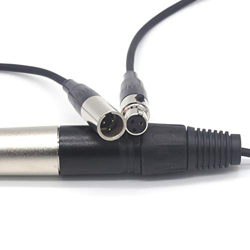 SiYear Mini -XLR Male to XLR Female Plug Microphone Cable for Blackmagic Pocket 4K Camera Video Assist 4K, Mini XLR 3 Pin Pro Lapel Audio Cable (5FT/1.5M)