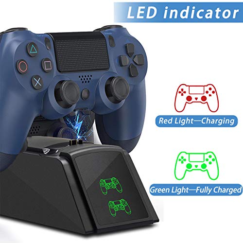 Tohilkel PS4 Controller Charger Station for Sony Playstation 4/ 4Pro/ 4Slim Dual Fast Charging Dock