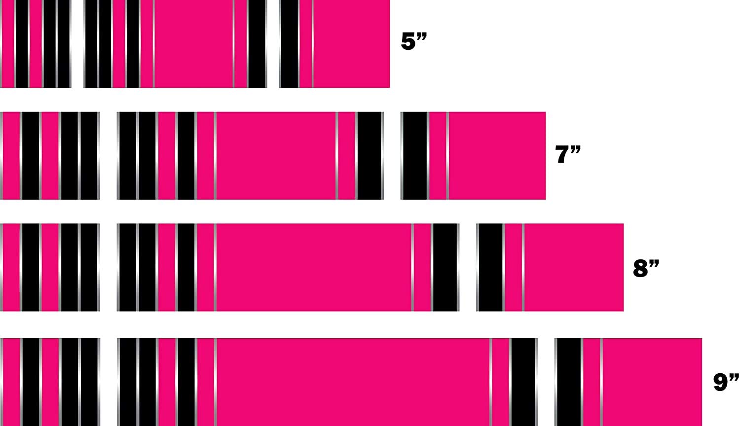 White Water Archery Laminated Pink Traditional 8 Crest Arrow Wraps 15 pk Choose Length Width (5, 1.12)