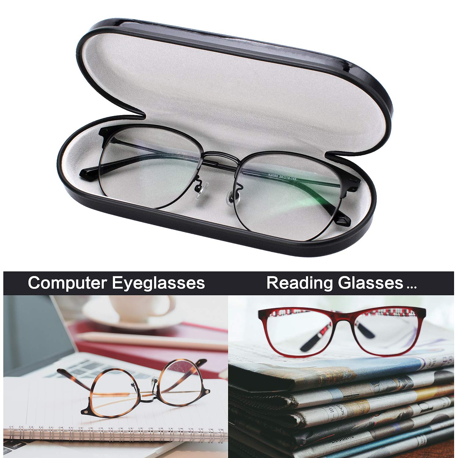 Vemiss Hard Shell Eyeglasses Case Lightweight Portable Case for Women,Men